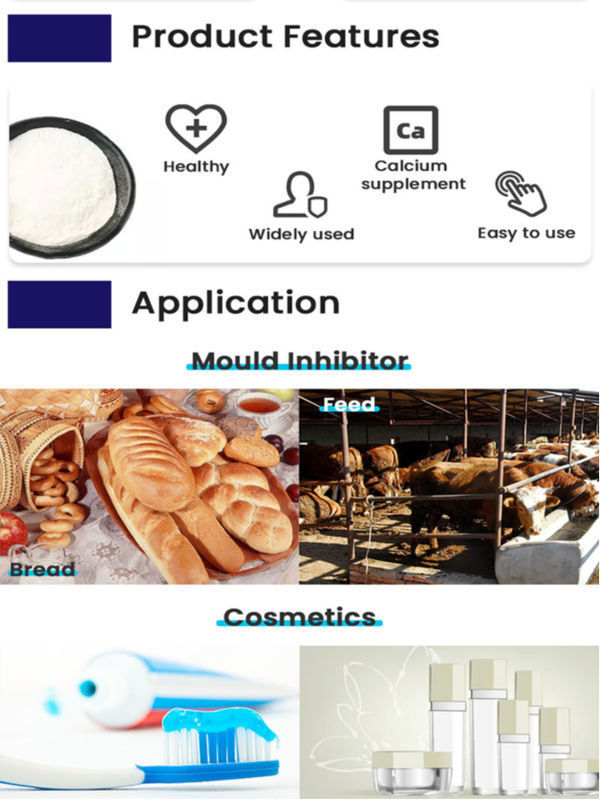 Bulk e282 calcium propionate c3h5o2na 25kg bags food additives granular ...