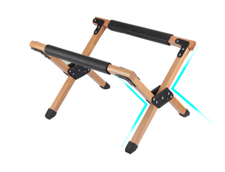 Outdoor solid wood ice bucket rack camping folding shelving camping ...