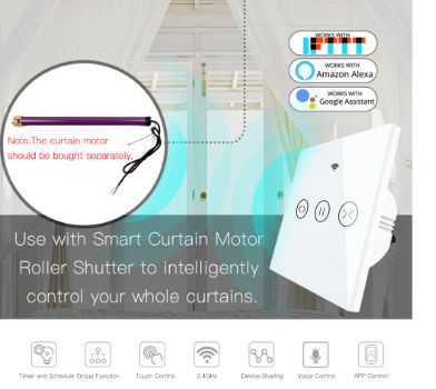 China Tuya APP Smart Curtain Switch Roller Shade Motor Wall Switches ...