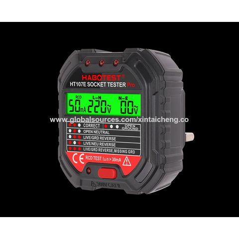 China Socket Tester HT107 with Includes 7 Visual Indications and Wiring ...