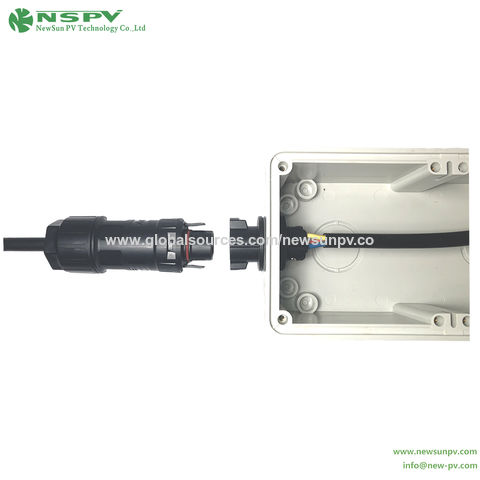 China TUV Solar AC 3P Connector IP68 cable male to panel female type on ...