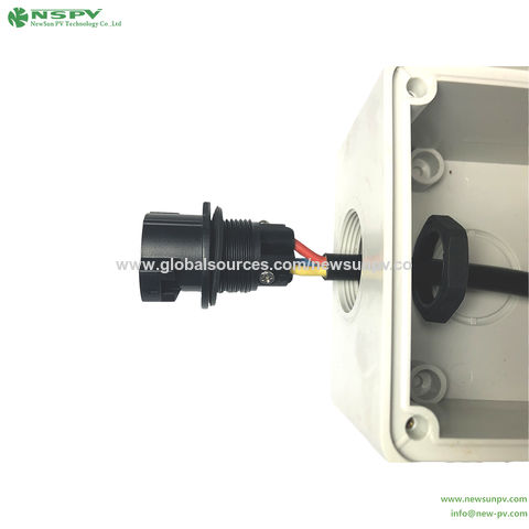 China TUV Solar AC 3P Connector IP68 cable male to panel female type on ...