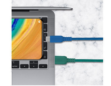 China Rainbow Nylon Braided Data Cable Type C usb type-c fast charging ...