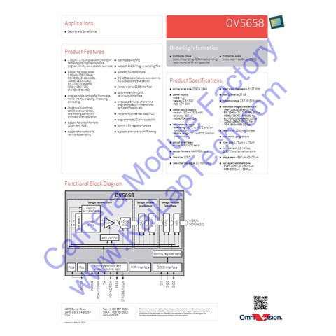 Hong Kong SAR JAL-KR5-OV5658 V2.0 OV5658 MIPI Interface Fixed Focus 5MP ...