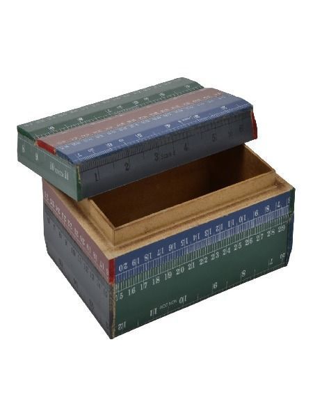 Metier Pinewood Recycled Scale Vintage Multi-color Storage Box, gift ...