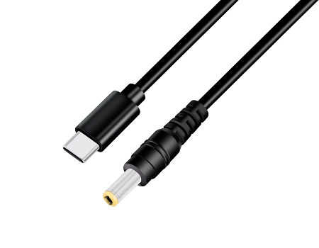 China USB C laptop charging cord, USB-C to DC 5.5*2.5mm yellow tip ...