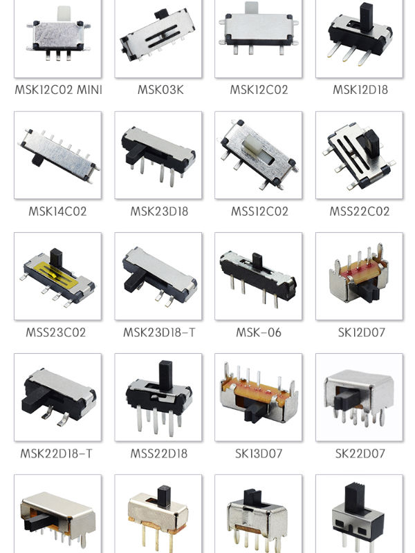 China Dip slide switch SK12D11 defond slide switch right angle Slide ...