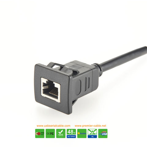 China RJ45 Networking LAN Snap In Panel Mount Cable on Global Sources ...