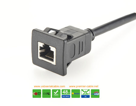 China RJ45 Networking LAN Snap In Panel Mount Cable on Global Sources ...