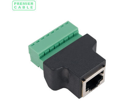 China RJ-45 Ethernet Female Socket Male 8p8c to Terminal Block Adapter ...