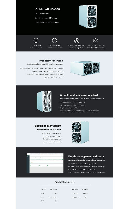 China Goldshell HS-BOX 235GH/S BOX& HNSB Mining Machine Low noise Small ...