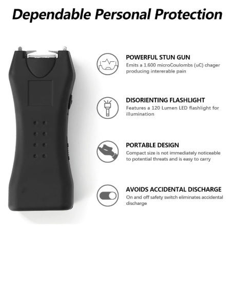 Stun device Rechargeable Self Defense Flashlight Electro-Shock, Electro ...