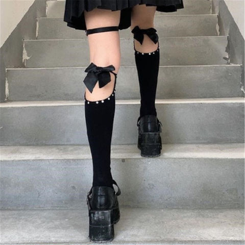 China Drawstring lace lace calf socks drape love women pile in tube ...