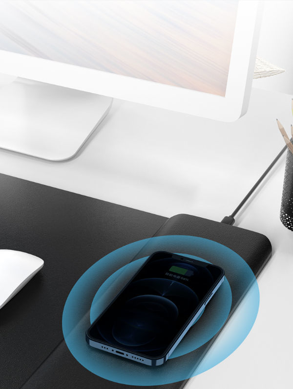 China Ultra slim wireless charging mouse pad with 10W fast charging on ...