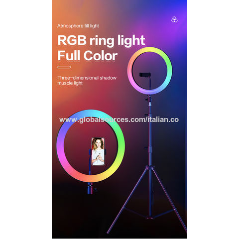 China 18 inch RGB ring light with 160cm reverse tripod on Global ...