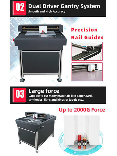 120cm*90cm big size working area Built-in Camera Double Heads Contour ...