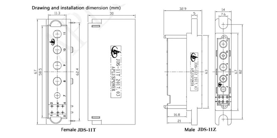 China JDS-11 Drawer Connector, Power connectors on Global Sources ...