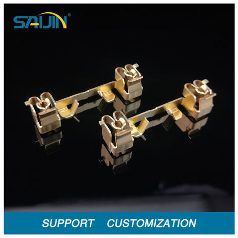 China Metal copper stamping parts for sockets silver contact rivets ...