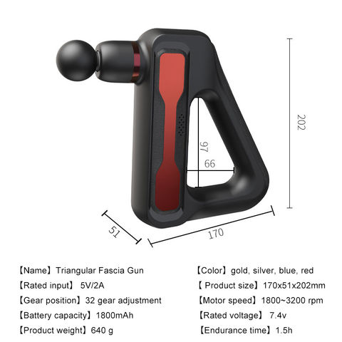 China Muscle Massage Gun Powerful Percussion Triangle Massage Gun For ...