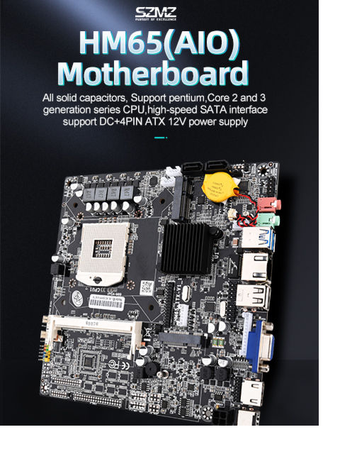China HM65 Motherboard PGA 988 with up to 8GB capacity DDR3 slot for ...