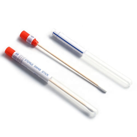 China Medical PP Tube Sterile Swabs Transport Cotton Swab Stick on ...