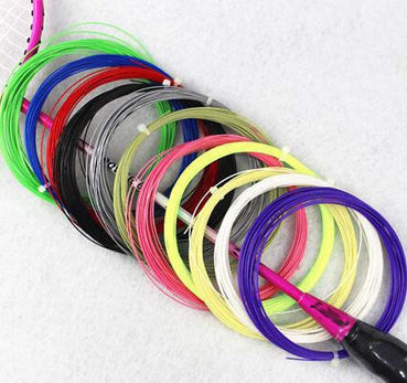 China Badminton 0.70mm racquet string 200m white orange black color ...