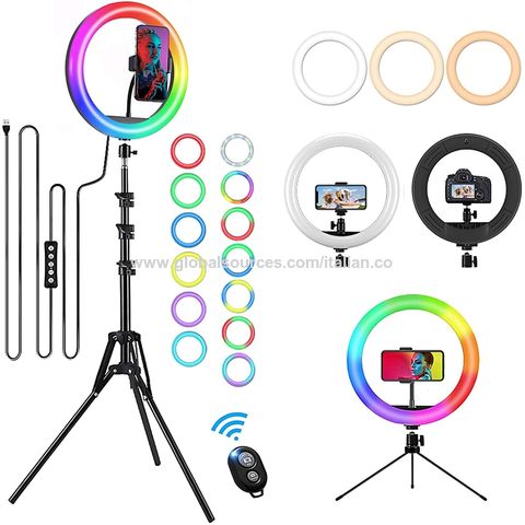 China 18inch RGB ring light with 210cm retractable tripod on Global ...