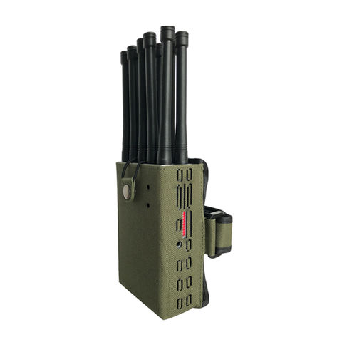 China Portable mobile phone jammer 10 Bands 10.0W gps jammer singal ...