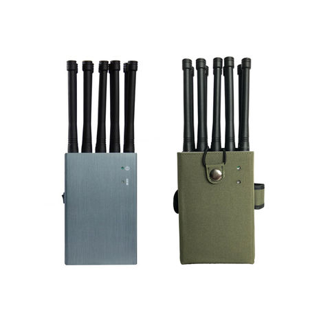 China Portable mobile phone jammer 10 Bands 10.0W gps jammer singal ...