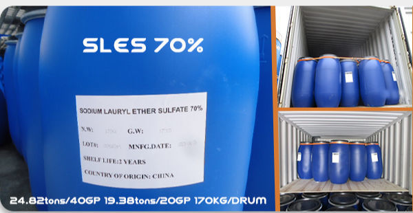 China SLES 70% factory Sodium Lauryl Ether Sulfate 70% with excellent ...