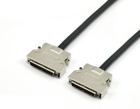 China SCSI II Cable 50pin computer data Cable Assembly Metal Shell and ...