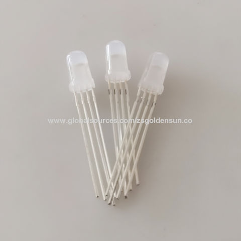 China F5 4Pins RGB LED Indicator Lamp ø5mm Dip Type LEDs with Frosted ...