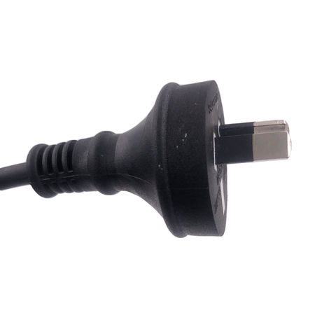 China SAA approved AU 2 pin Plug to terminal end 2-core power lead with ...