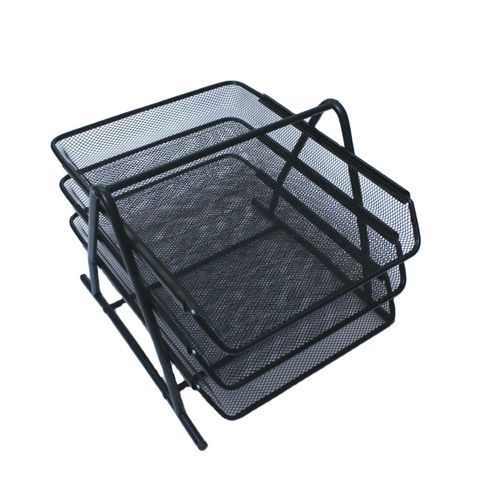 China 3-Tier Metal Mesh Office Desktop File Magazine Tray on Global ...