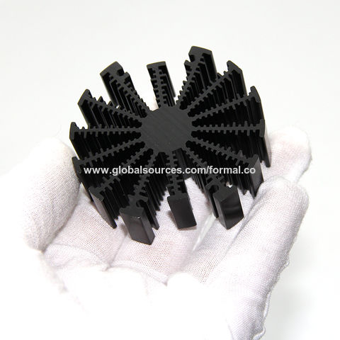 China OEM Customized Black Anodizing Extrusion Sun flower Heatsink on ...