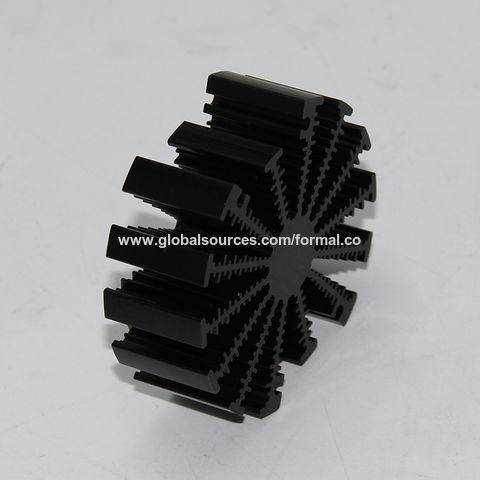 China OEM Customized Black Anodizing Extrusion Sun flower Heatsink on ...