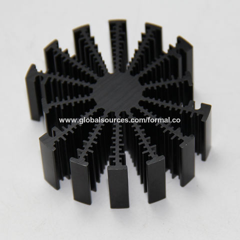 China OEM Customized Black Anodizing Extrusion Sun flower Heatsink on ...