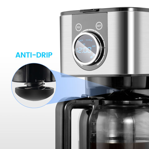 China 24-hour programmable timer Stainless Steel Coffee Maker LED ...