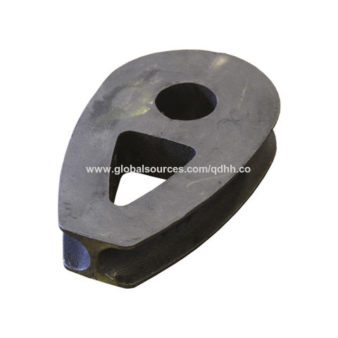 China DIN 3091 ductile iron wire rope thimbles, self-colored or zinc ...