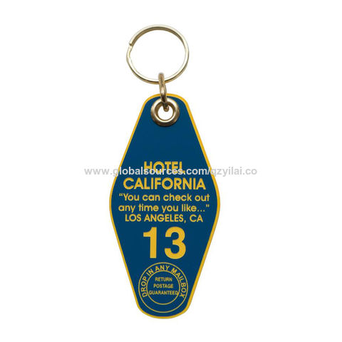 China Custom Logo Printing Plastic Motel Keychain Glitter Hotel Acrylic ...