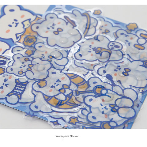 China Cute Cartoon Cream Bear Rabbit Stickers Notebook Stationery ...