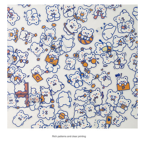 China Cute Cartoon Cream Bear Rabbit Stickers Notebook Stationery ...