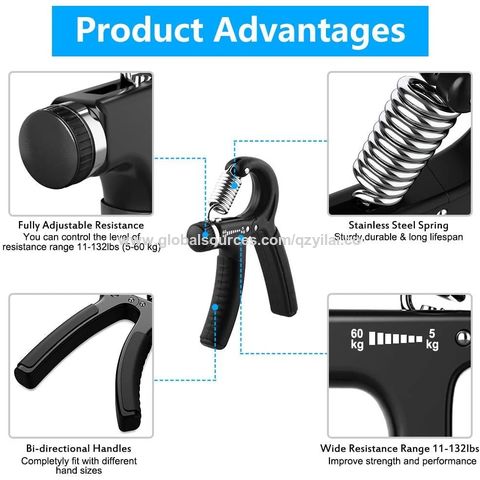 China Hand Grip Training Kit 5 in 1 Strengthen Forearms Adjustable ...
