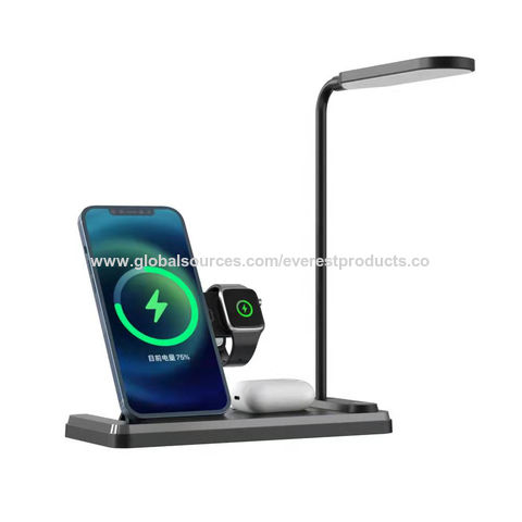 China Multifunctional 4 in 1 Desk Lamp with Wireless Phone Charger 15W ...