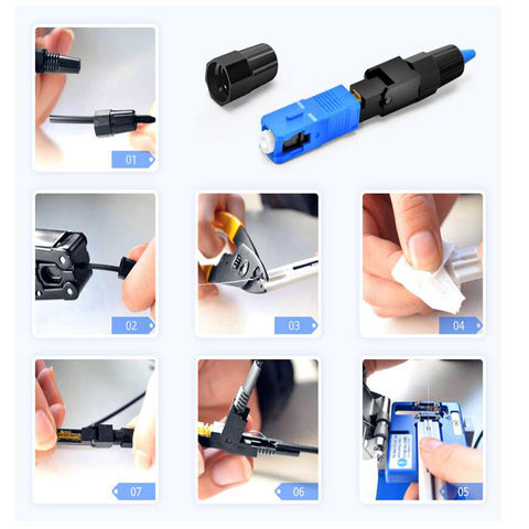 China FTTH SM SC/APC Pre-Embedded Field Installation Fiber Optic Fast ...