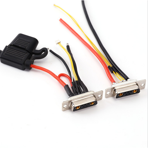 China D-sub high current wire 7w2 harness 5+2 male and female wire ...