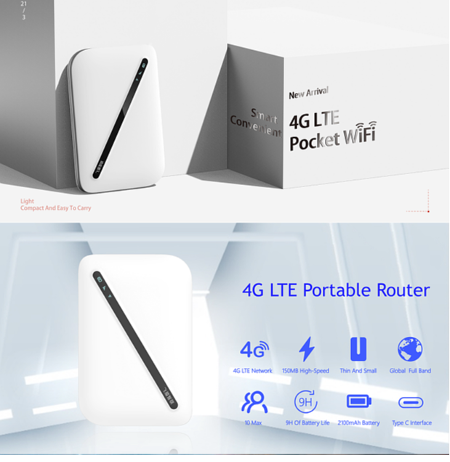 Portable WI-FI 4G Router support Esim Global Roaming Cat6 MIFI CPE ...