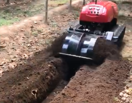 Factory outlet crawler farm trencher diesel ditching remote control ...