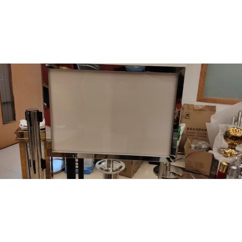 China Metal retractable queue barrier stand with A4 display sign holder ...