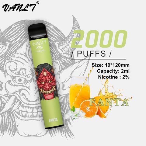 China VANLT Disposable Vape original Synthetic Nicotine 2000 Puffs 2% ...
